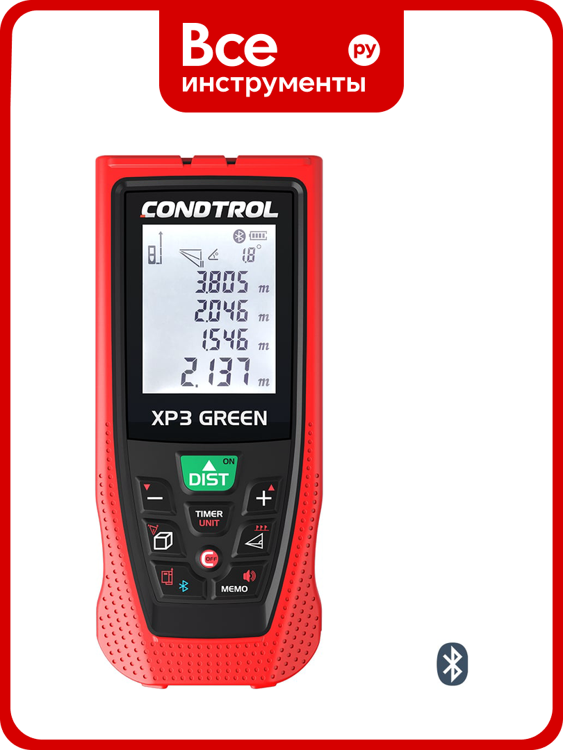 Лазерный дальномер Condtrol XP3 Green 120 м 1-4-107, измерения расстояний, любой поверхности