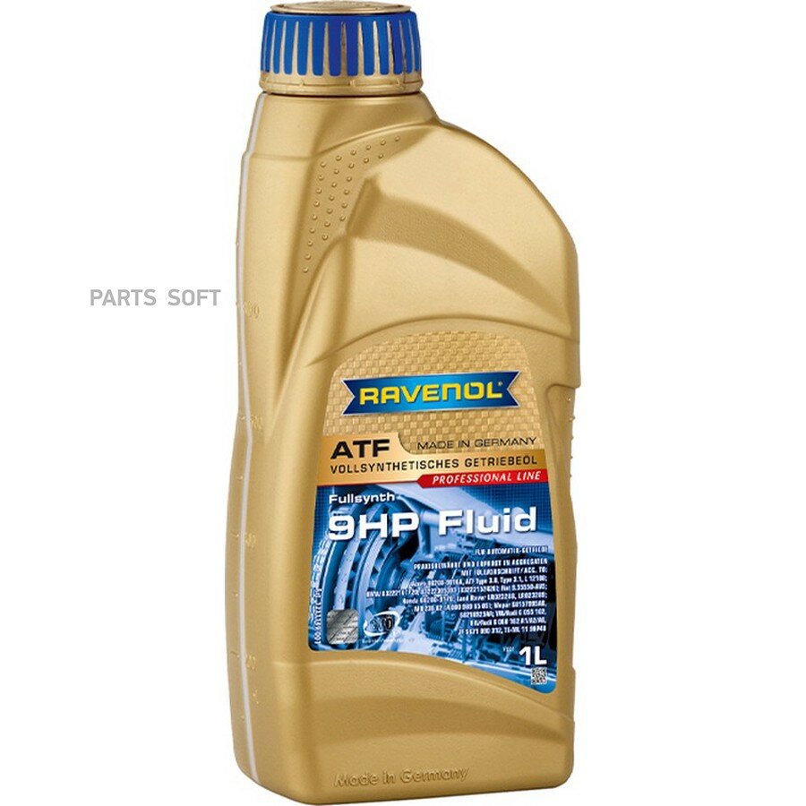Масло трансмиссионное ATF 9 HP Fluid 1л от официального дистрибьютора, RAVENOL, артикул 1211149001