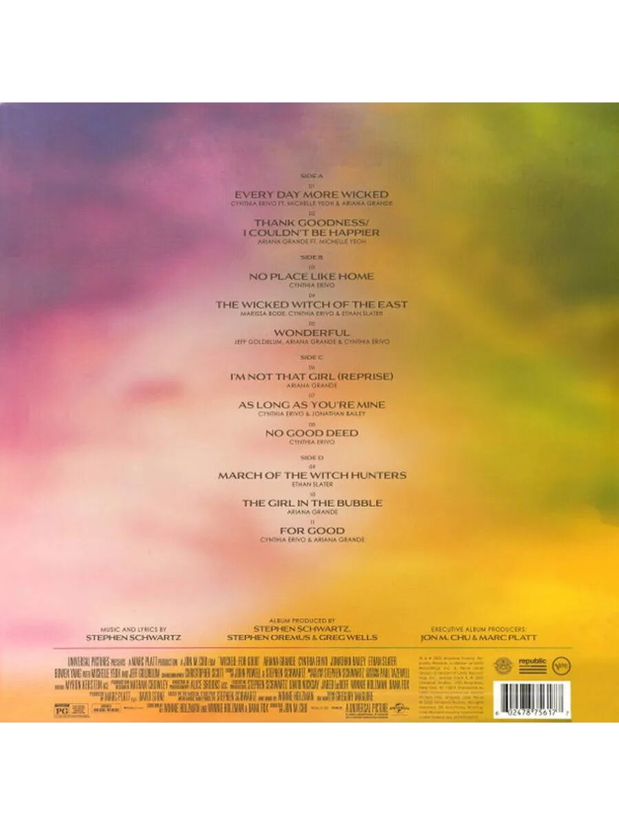 OST - Wicked. For Good (Stephen Schwartz) 2LP — фото 1