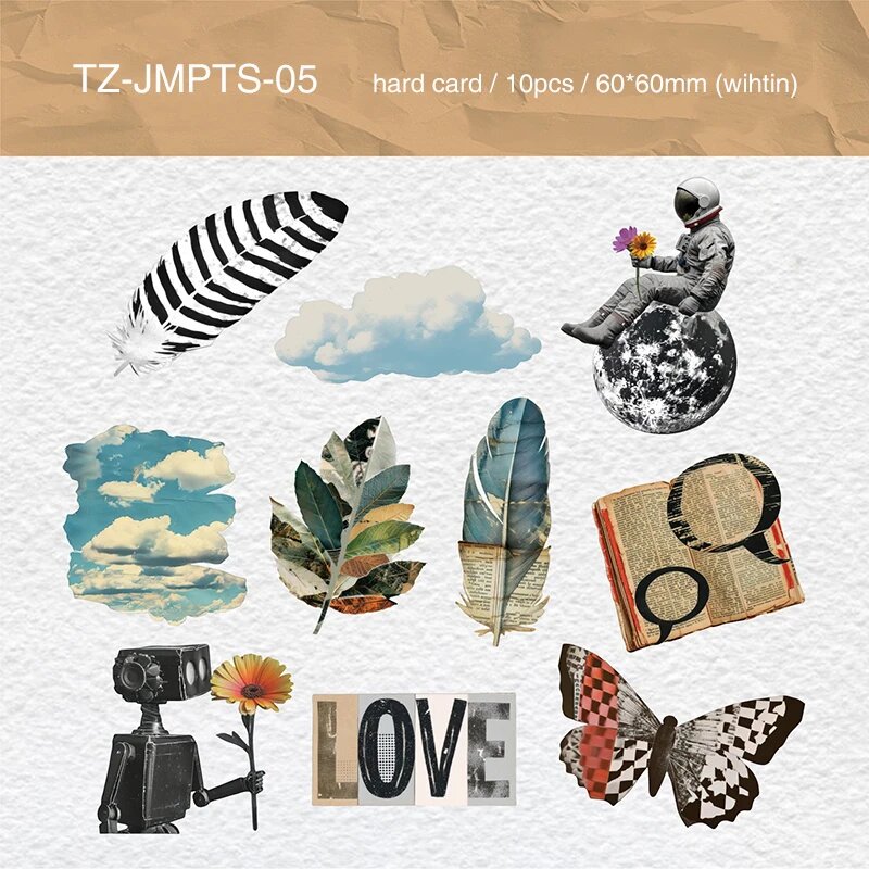 Стикеры TZ-JMPTS-05, 10 шт. 60х60 мм