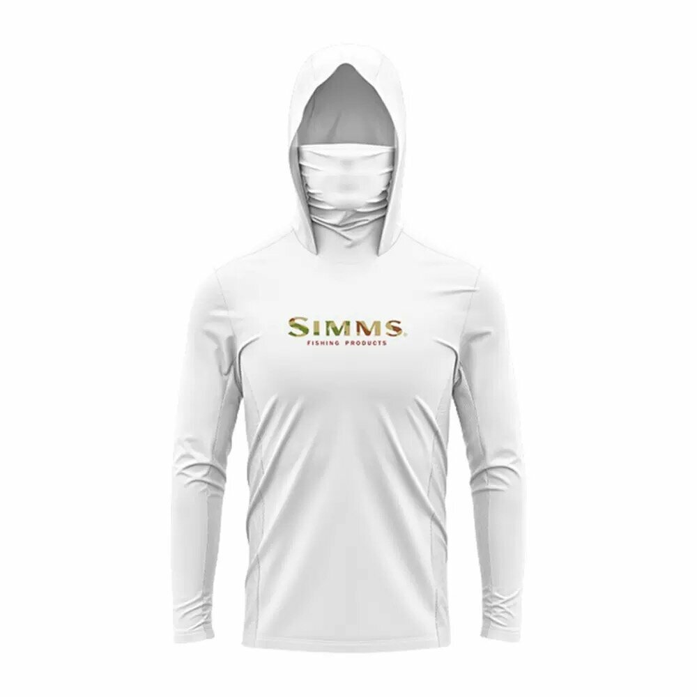Simms Джерси мужская для рыбалки с капюшоном с принтом Точки, рыболовный лонгслив летний солнцезащитный
