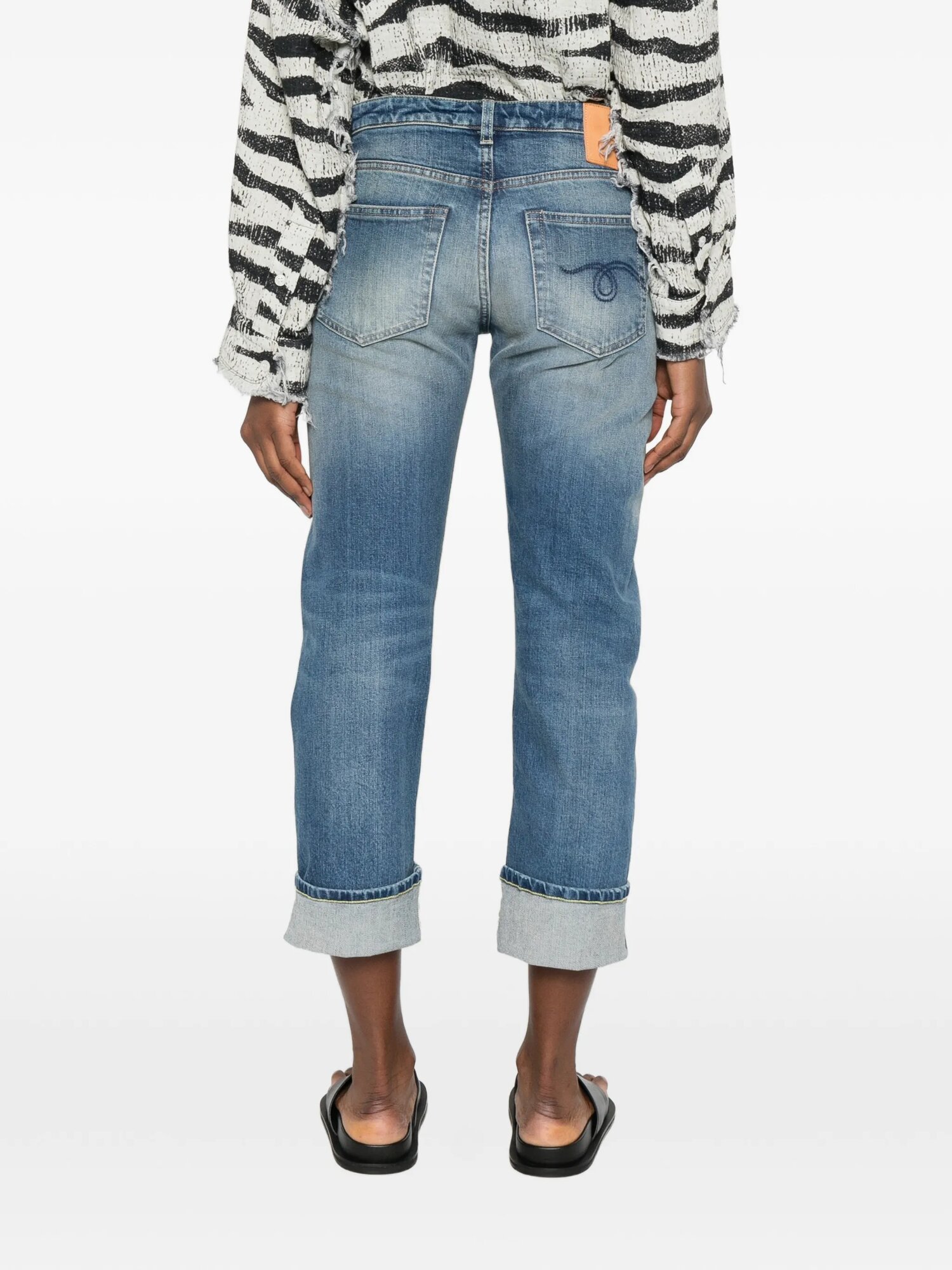 Джинсы R13 Cuffed straight jeans, размер 10, blue — фото 1