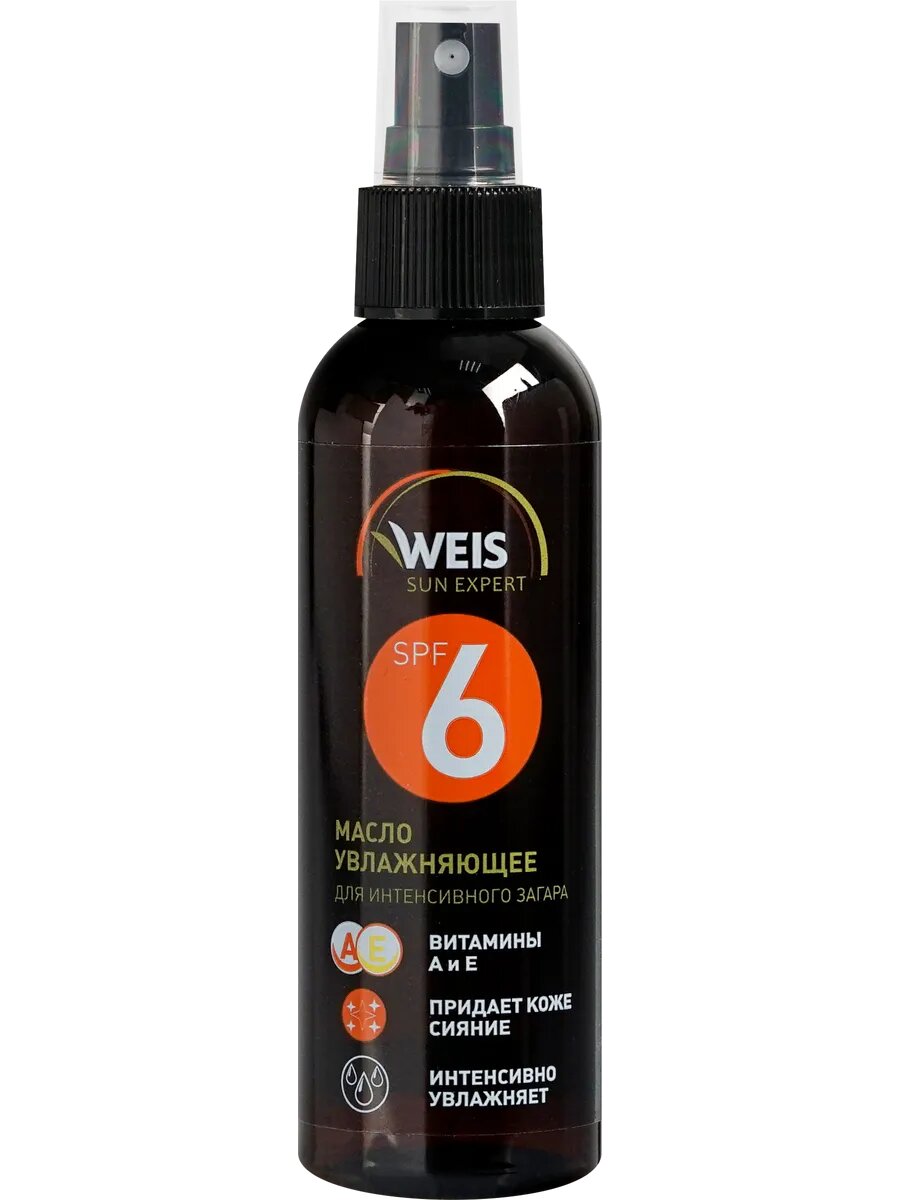 Масло для загара WEIS увлажняющее интенсивное SPF6, 150мл