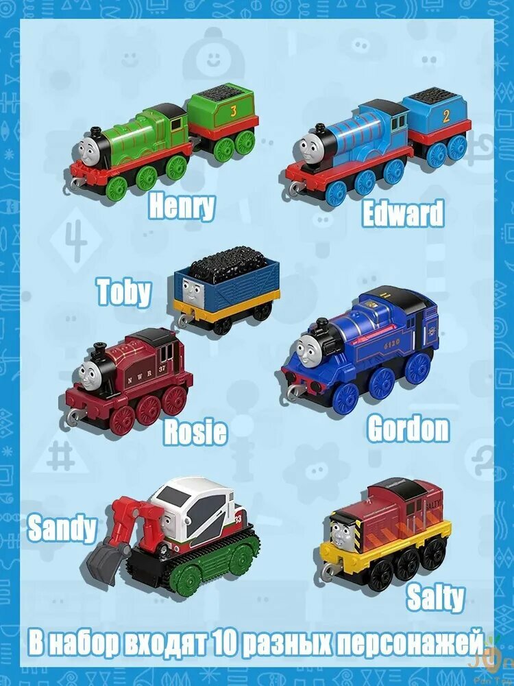 Fisher Price Thomas and Friends Playset: металлические двигатели и транспортные средства, набор игрушечных поездов