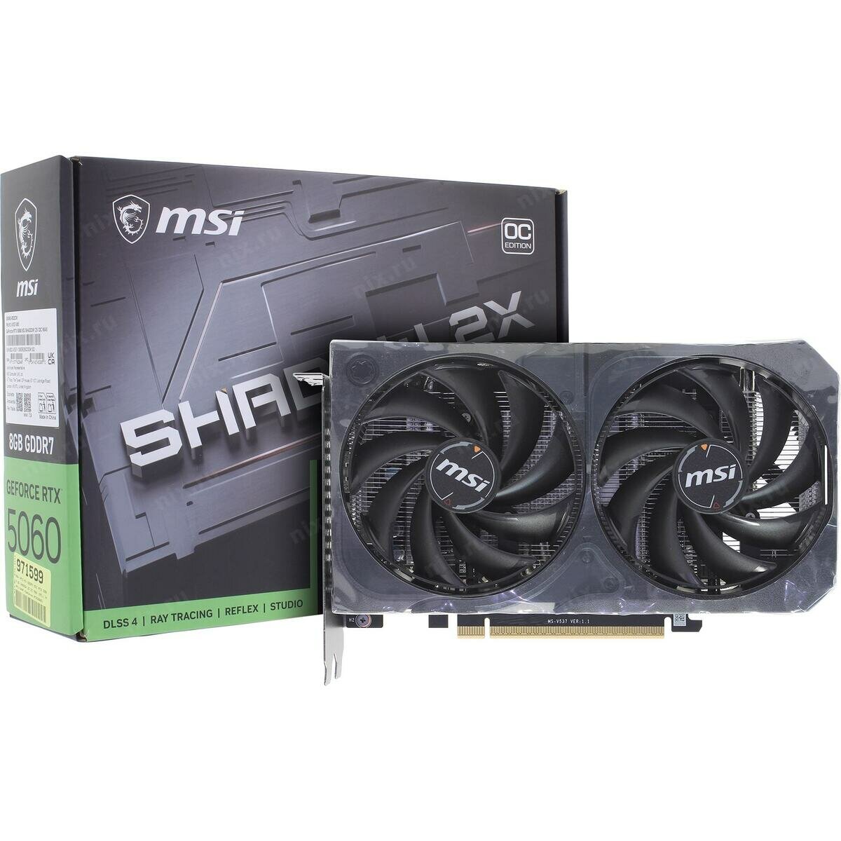8Gb GDDR7 MSI RTX 5060 8G SHADOW 2X OC MAX (RTL) HDMI+3xDP