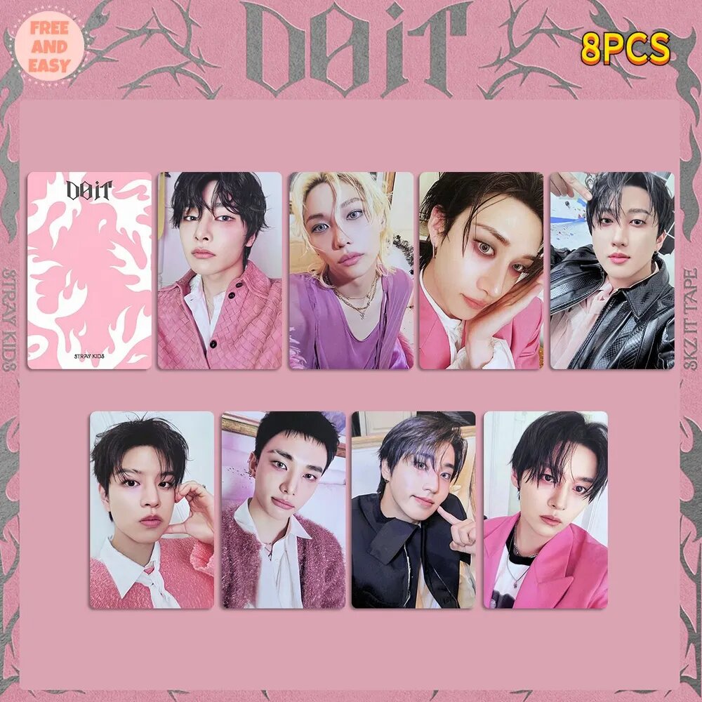 Маленькие открытки вокруг вееров STRAYKIDS DO IT
