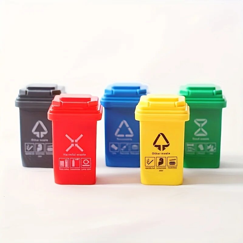 Пластиковый мусорный бак для кукольного домика XYTLEZONE 5pcs