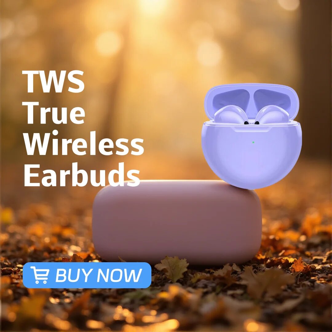 Беспроводные наушники Briame TWS Bluetooth Фиолетовый, Purple