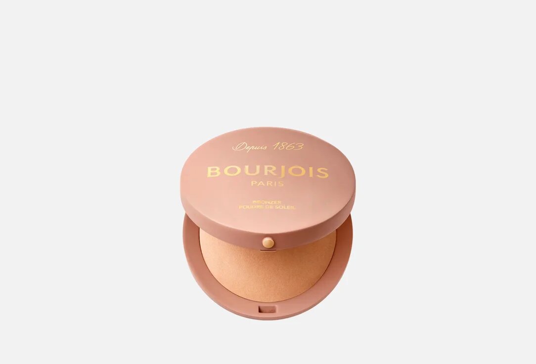 Bourjois Maxi Round Pot Матовый бронзер 7 г 002, Medium dark