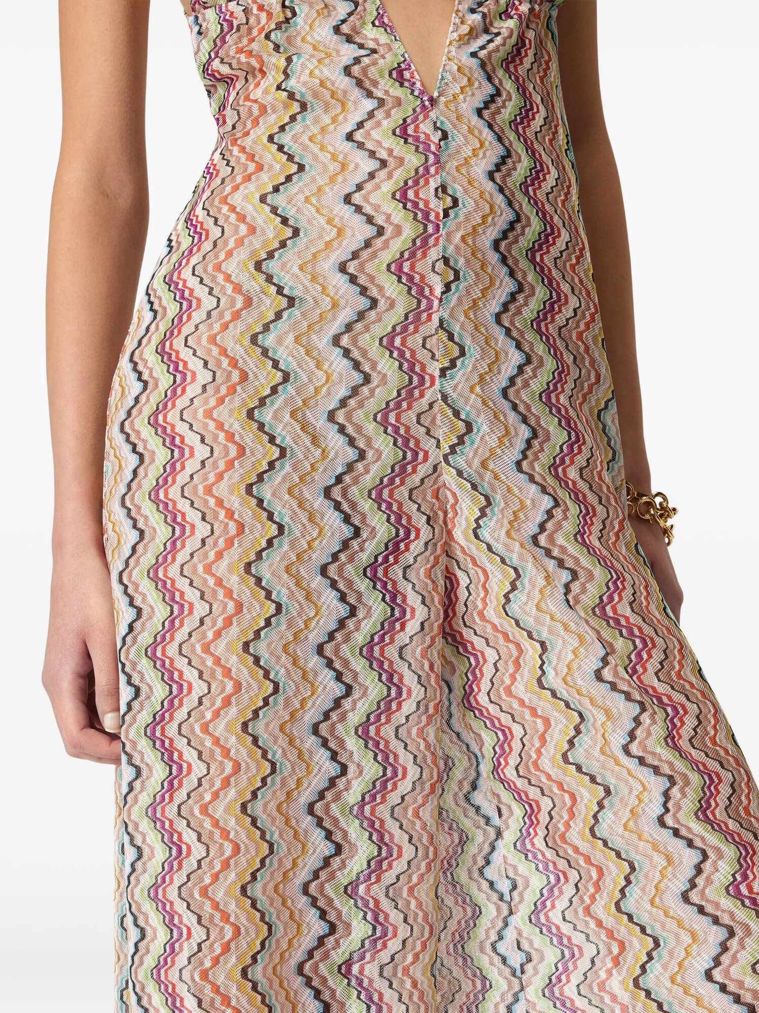 Накидка Missoni Zigzag-knit jumpsuit, размер 42, разноцветный — фото 1
