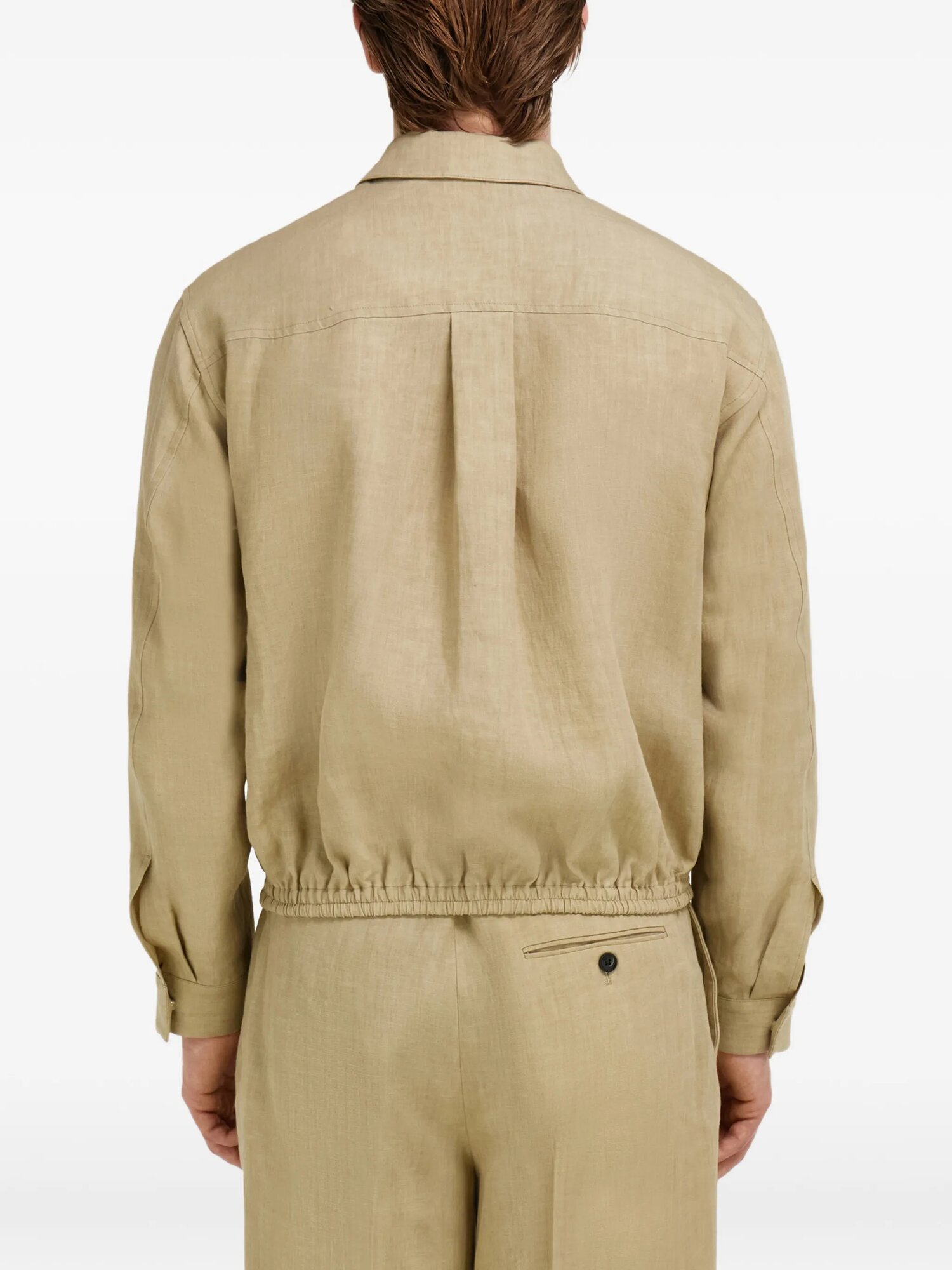 Бомбер Ferragamo Linen blouson, размер 54, разноцветный — фото 1