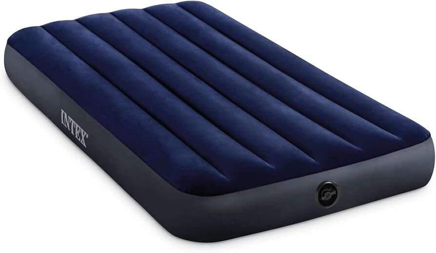 Матрас надувной INTEX Classic Downy Airbed синий размер 191 х 99 х 25 см 64757