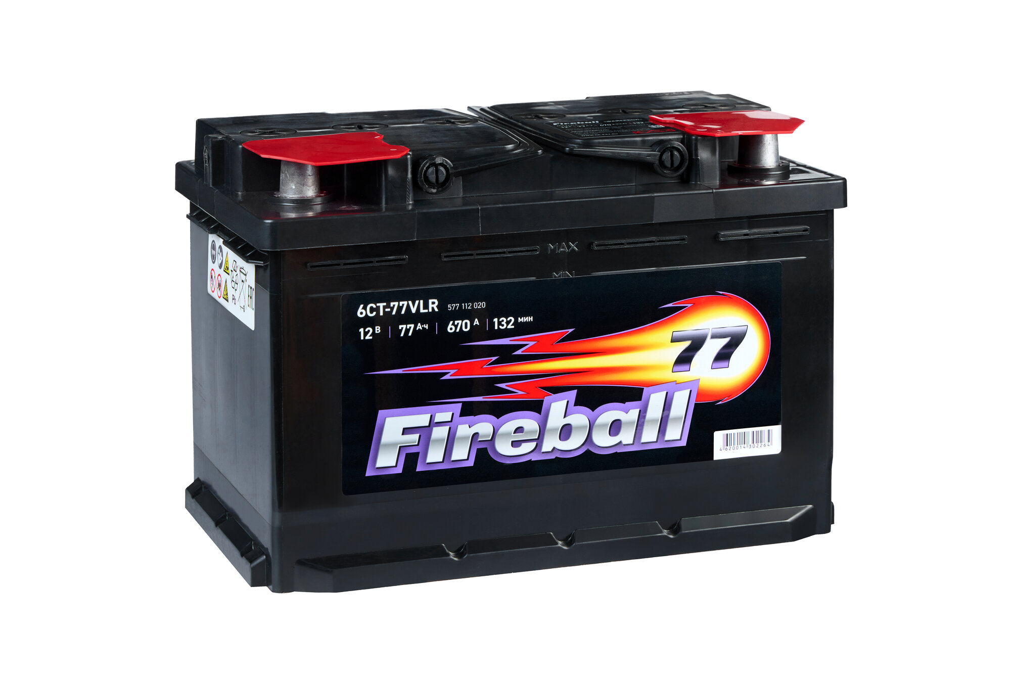 Автомобильный аккумулятор FIRE BALL 6СТ-77 (0) NR (арт. 577112020)