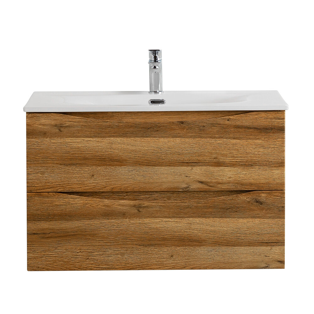Тумба с раковиной BelBagno Marino-Cer-N 80 MARINO-CER-N-800-2C-SO-RR-P Rovere Rustico