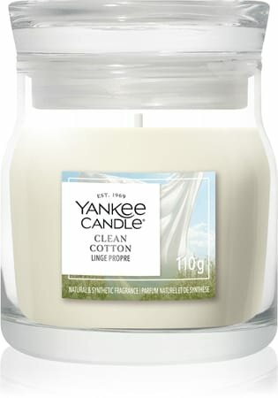 Свеча Yankee Candle Clean Cotton Signature, 110 г, белый