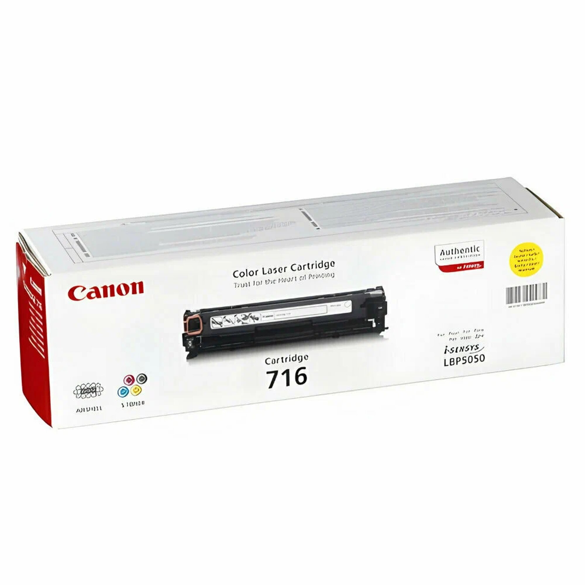 Картридж Canon 716 (yellow) [для Canon i-Sensys: LBP5050, MF8030CN, MF8040CN, MF8050CN, MF8080CW] (1977B002)