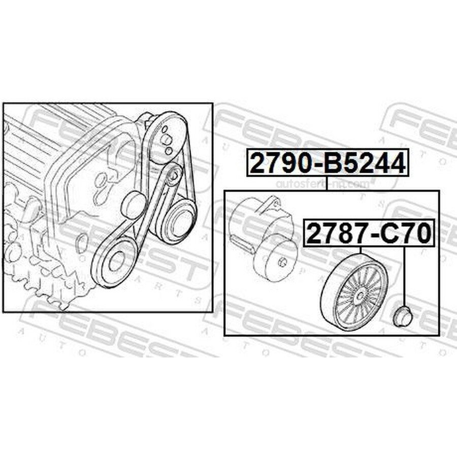 FEBEST 2790B5244 Натяжитель ремня