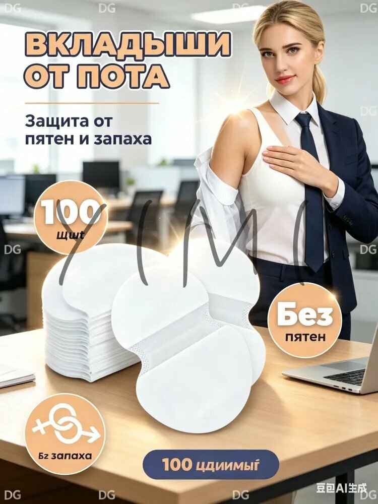Вкладыши от пота, 100 шт.