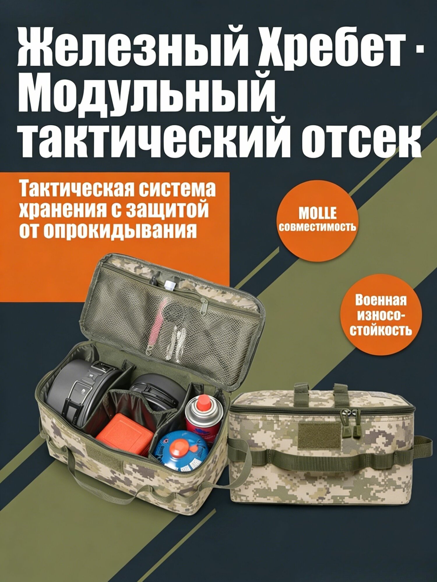 Походная сумка для хранения на открытом воздухе, армейский зеленый, 1 шт.