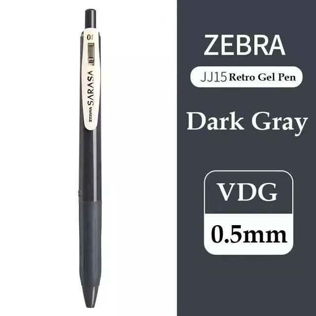 Гелевая ручка ZEBRA SARASA JJ15 Dark Gray 0.5mm