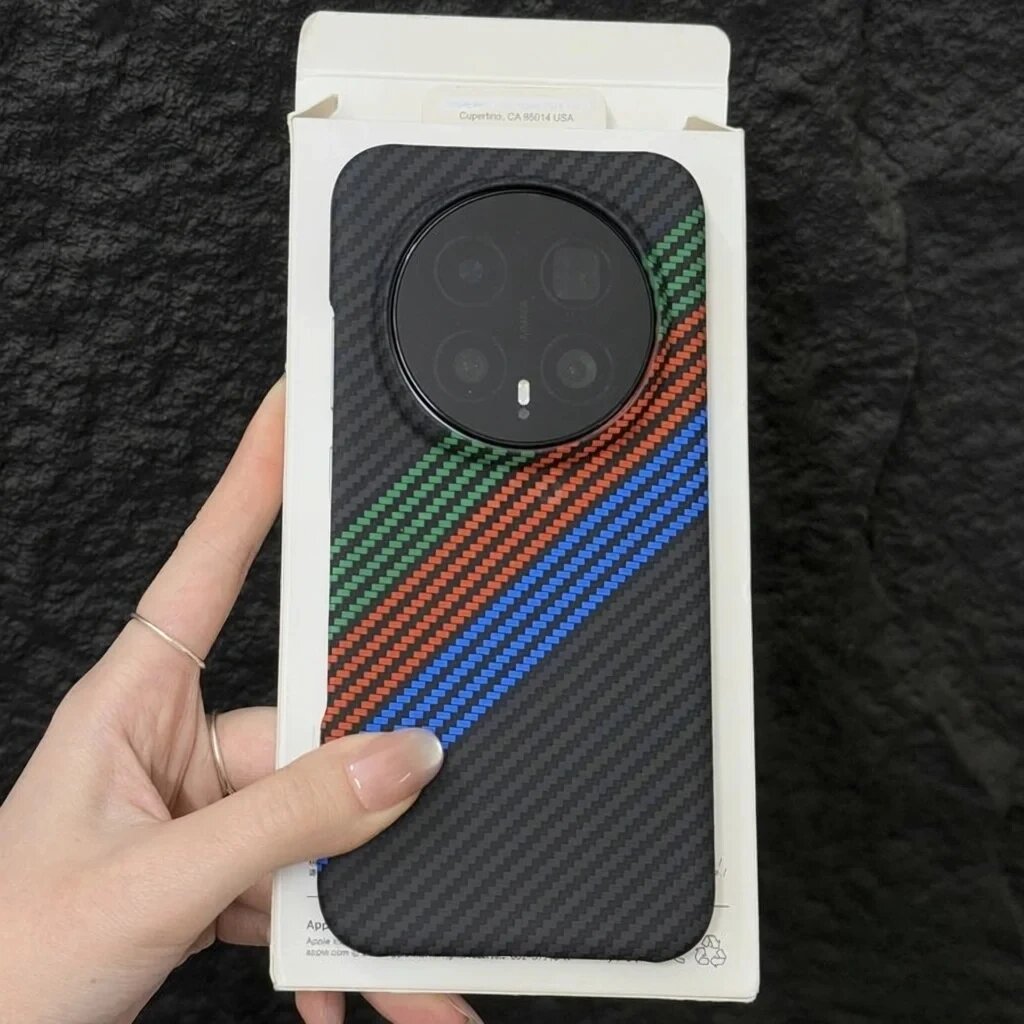 Чехол Honor Magic7 Pro, углеволокно, Green Red Blue