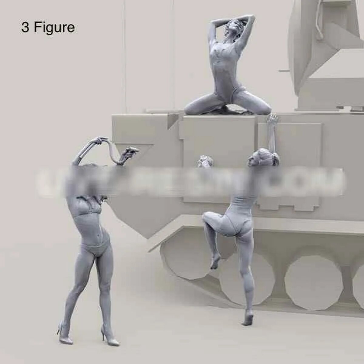 Модель солдата из резины GK - Washed Girl (3 фигурки) 1/35