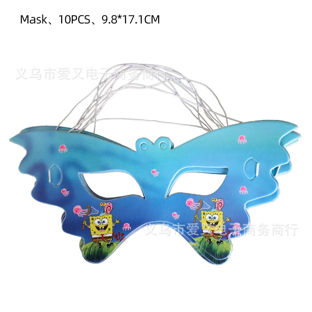 Набор для праздника Губка Боб 10pcs mask