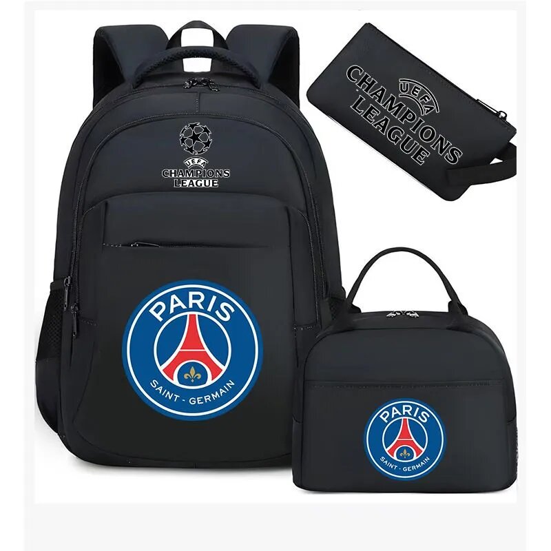 Рюкзак "Paris Saint-Germain" из ткани Оксфорд, 20-35 л, для мальчиков, с пеналом и сумкой-холодильником