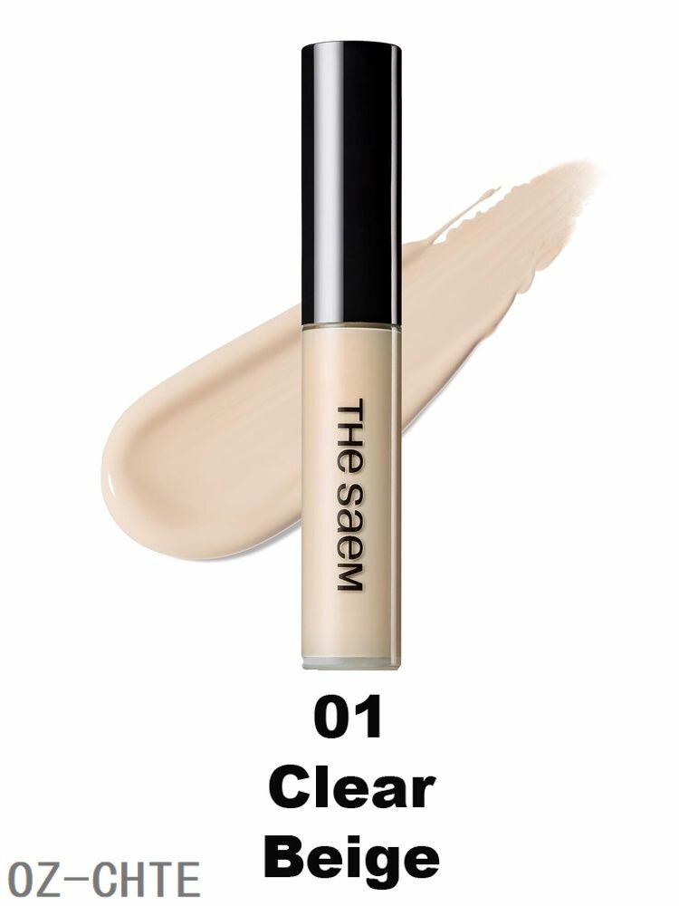 The Saem Консилер для маскировки недостатков кожи 6,5 г Cover Perfection Tip Concealer SPF28 РА, оттенок 01 Clear Beige