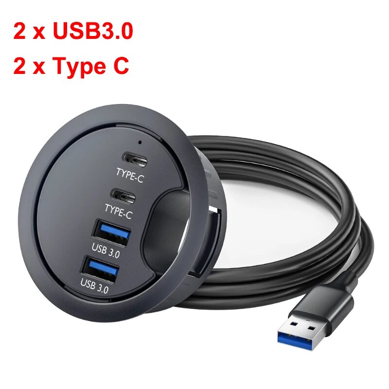 USB-хаб 2xUSB 3.0, 2xType-C, 2