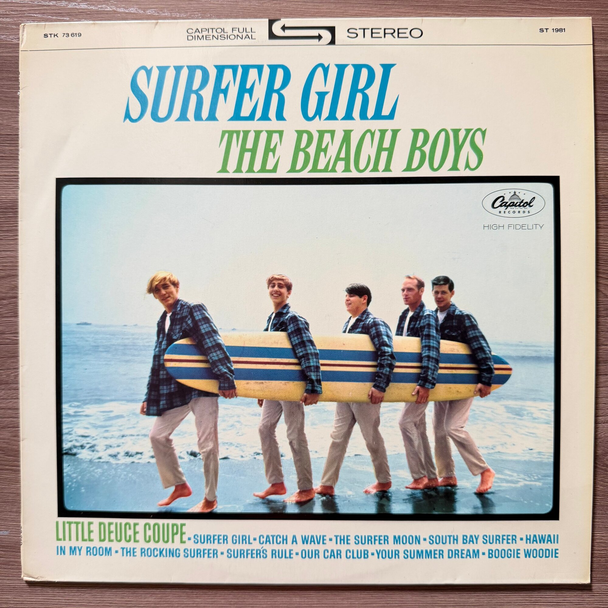 Виниловая пластинка The Beach Boys Surfer Girl (Германия 1966г.)