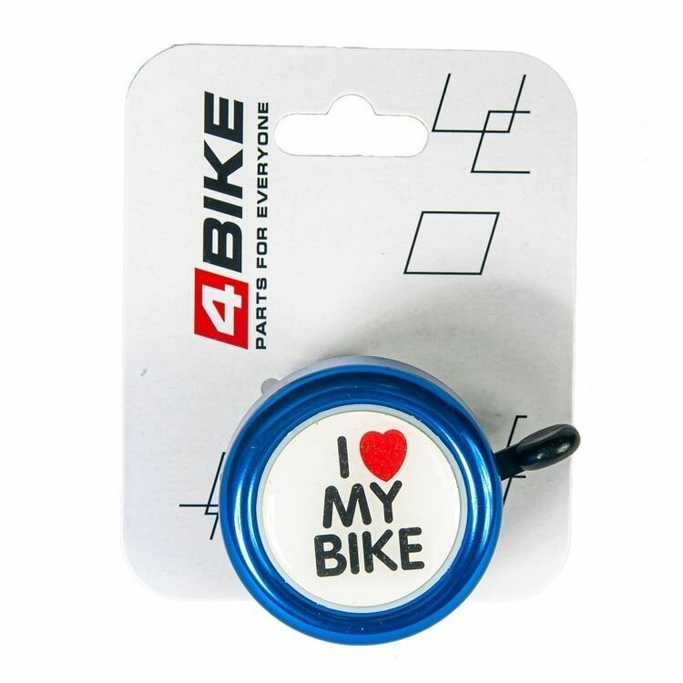 Велозвонок 4BIKE BB3202-Pin алюминий+пластик, D-54мм, красный