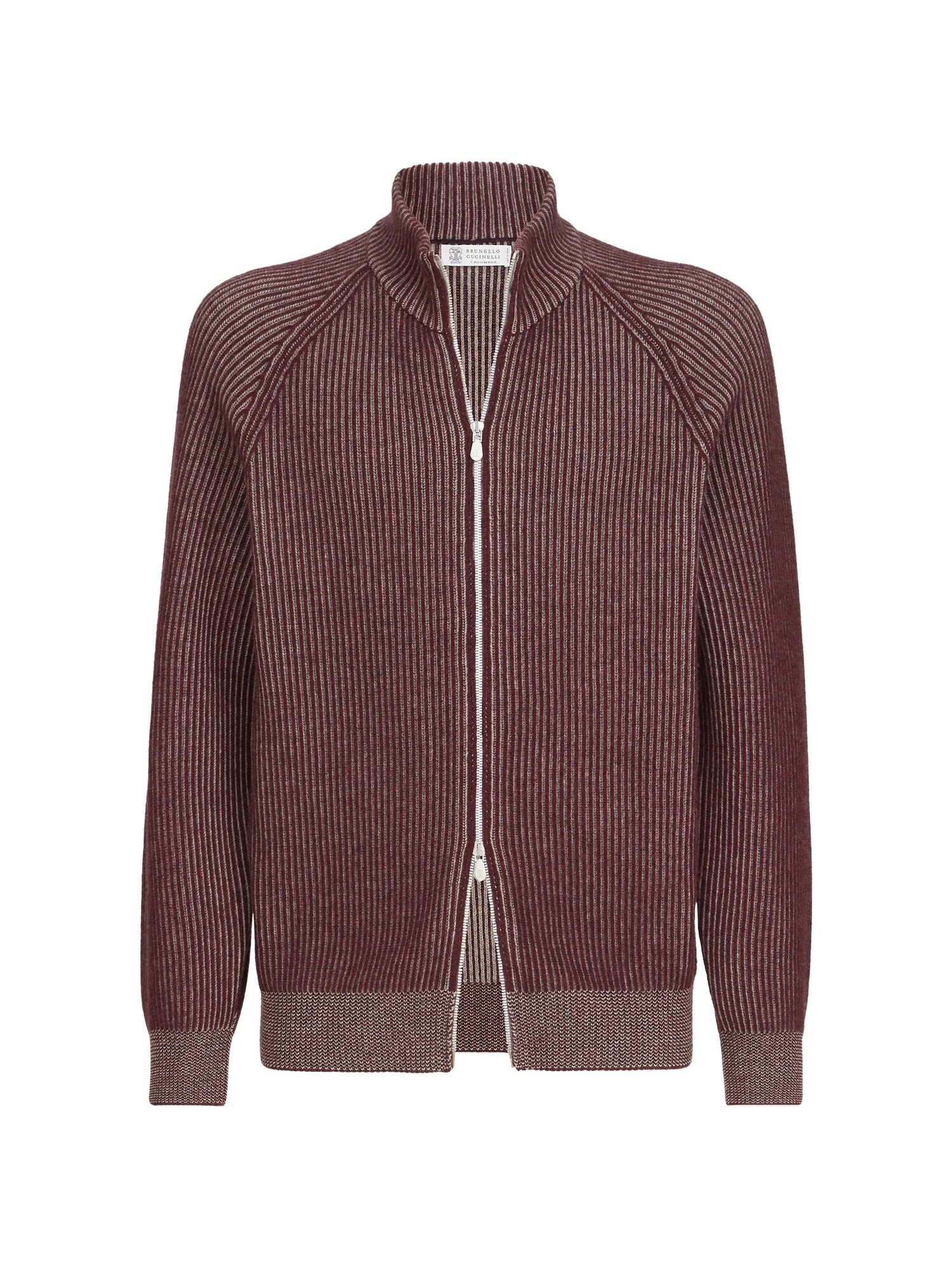 Кардиган Cashmere vanisé English rib high-neck cardigan with zipper