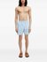 Шорты для плавания LACOSTE Striped logo-patch swim shorts, размер XL, синий