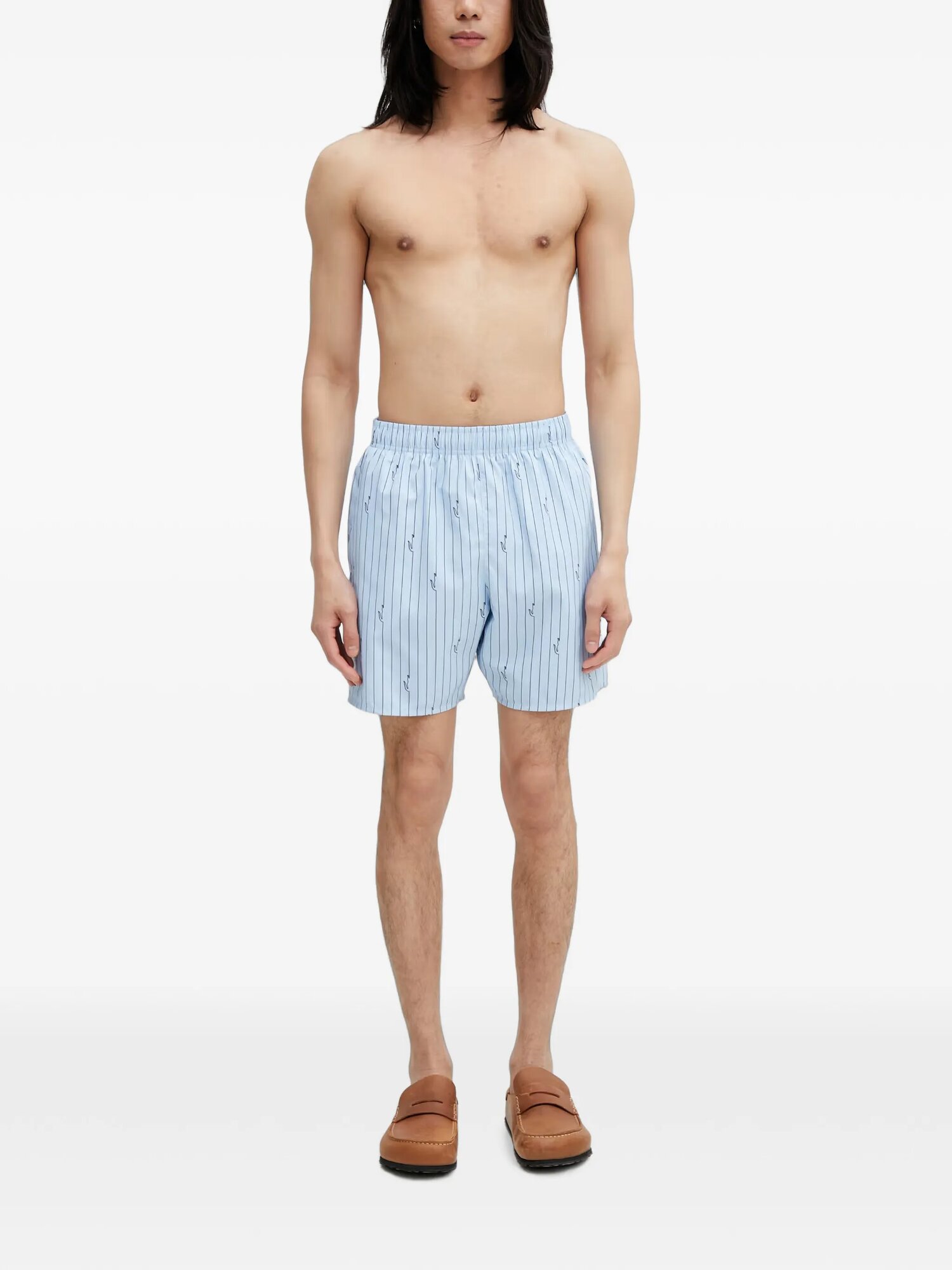 Шорты для плавания Striped logo-patch swim shorts