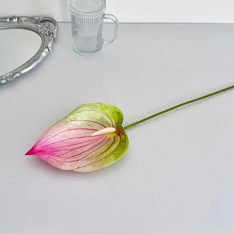 Искусственные цветы антуриум LINANUO 10 шт. Красный, Rose red
