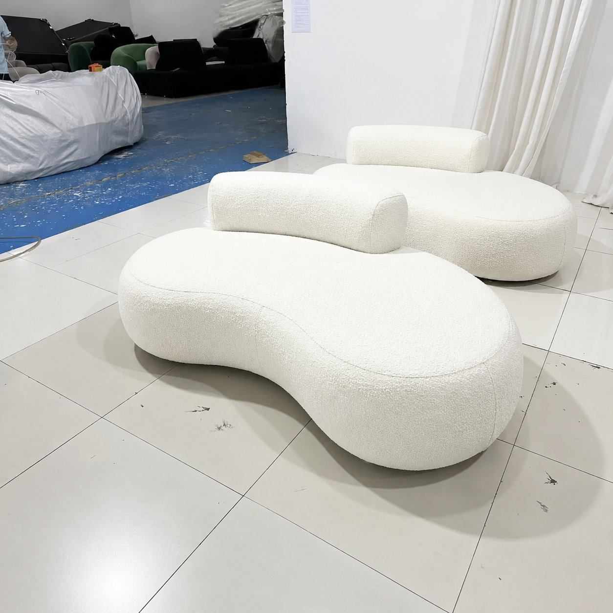 LUNA Compact: стильный компактный диван, 150 см, белый aivory