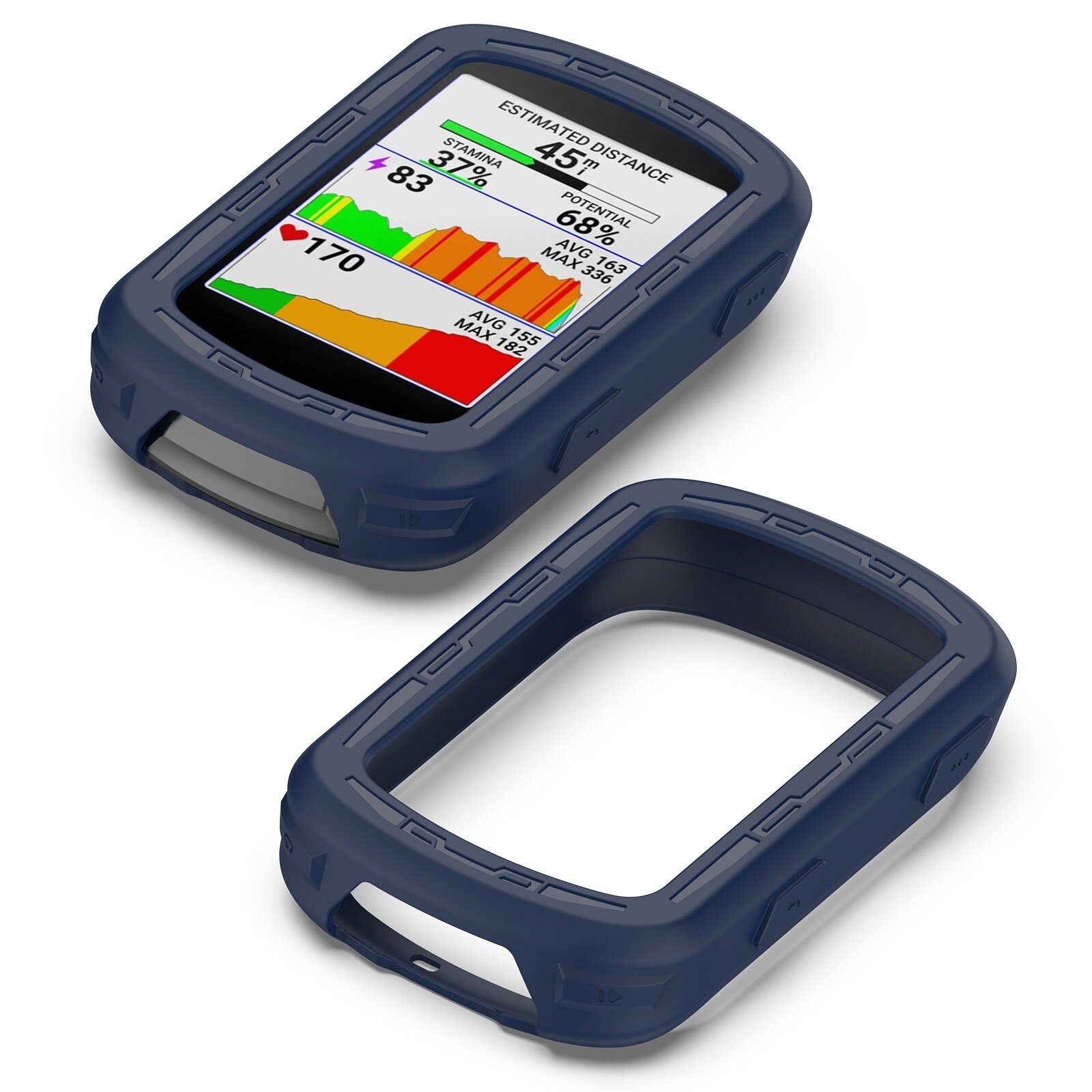 Полуобъемный защитный чехол для велосипедного компьютера Garmin Edge 840 и Edge 540 - Черный