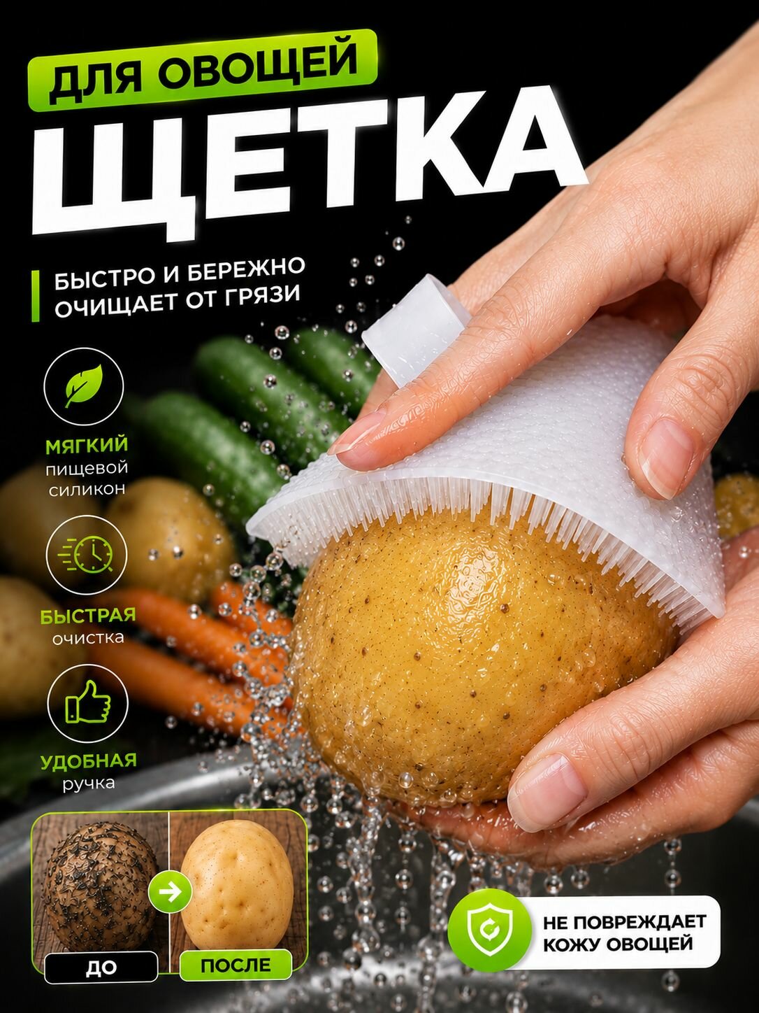 Щетка для посуды, 1 шт