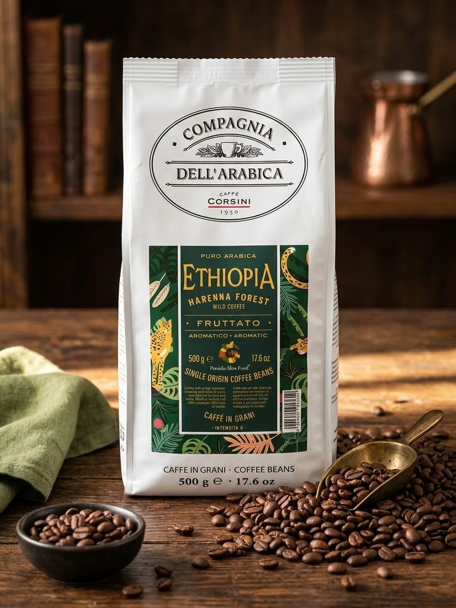 Кофе в зернах Compagnia Dell'Arabica Ethiopia Harenna Forest Wild (Эфиопия) 500г
