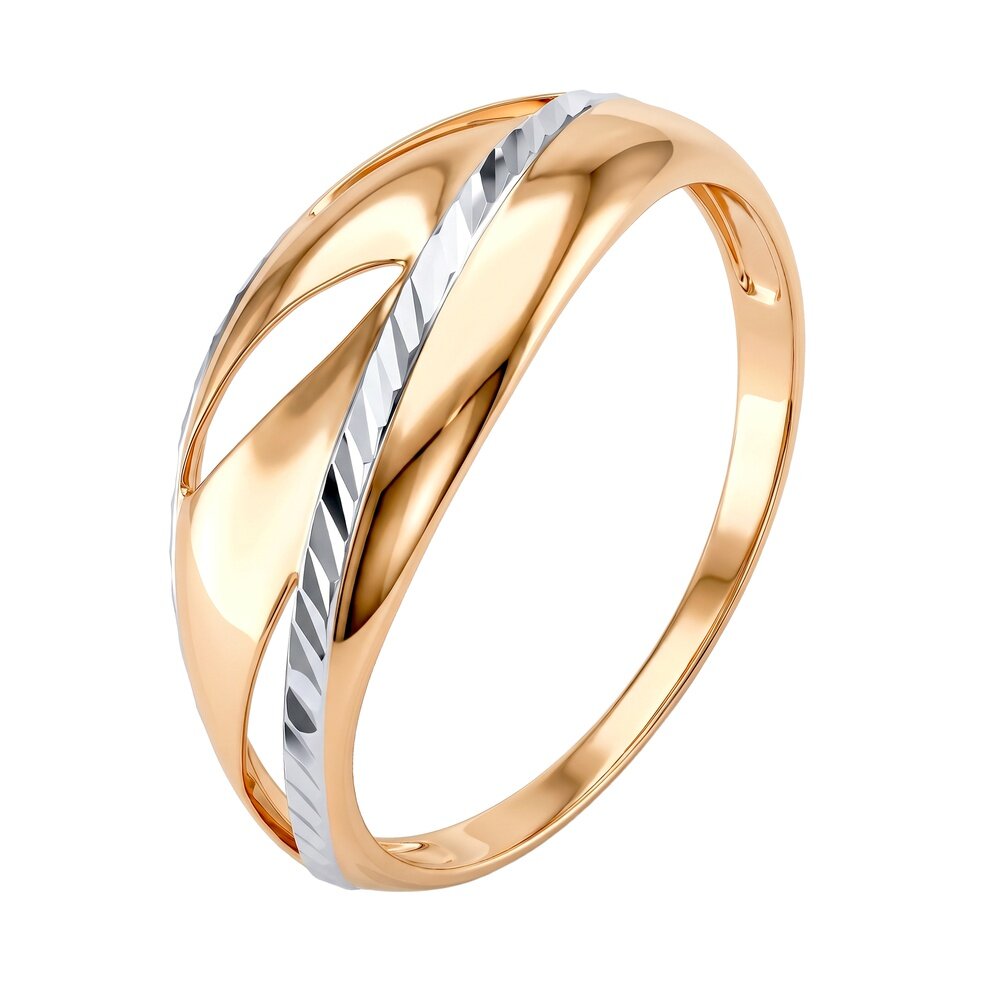 Кольцо 585GOLD, красное золото, 585 проба, родирование