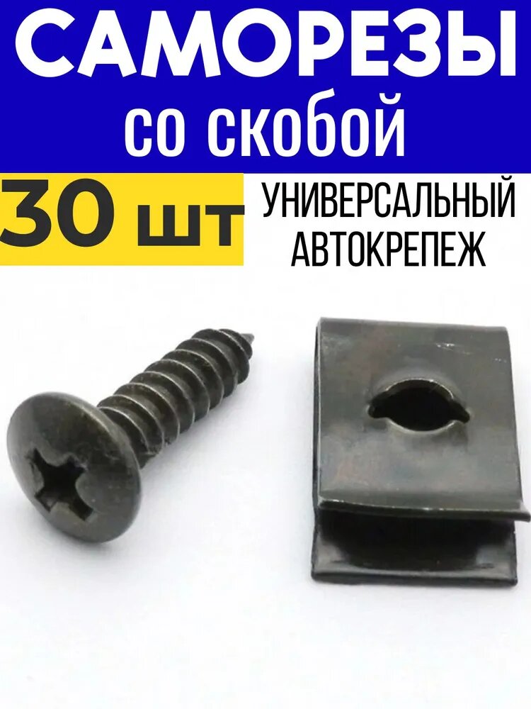 Метиз автомобильный М5 х 2, 16 мм, 30 шт.