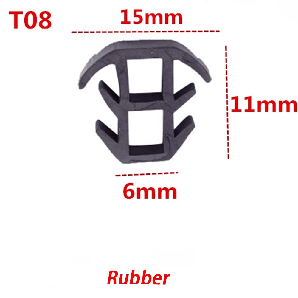 Силиконовая уплотнительная лента Т-образная 1 метр Rubber T07