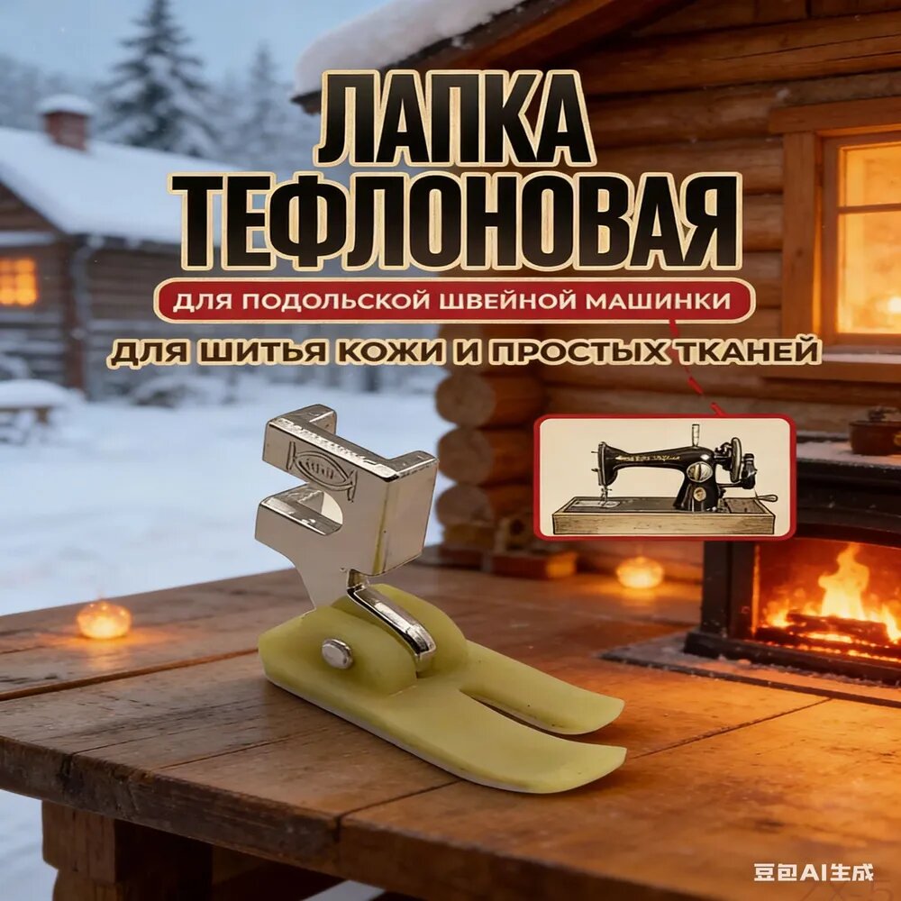 Лапка Тефлоновая для Кожи для Подольской швейной машинки1 шт