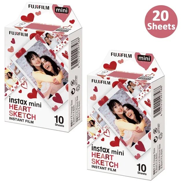 Пленка Fujifilm Instax Mini Heart Sketch, 20 листов