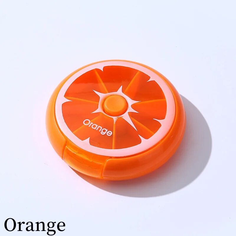 Дорожный контейнер для таблеток 7 дней Оранжевый, 1PC, Orange