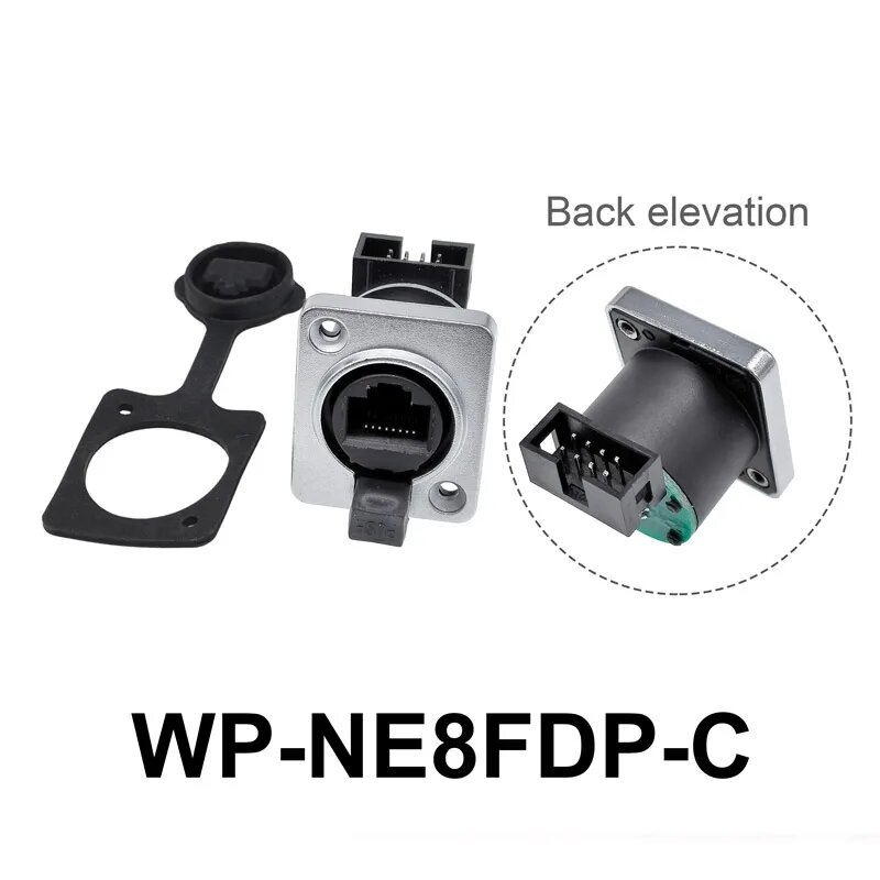 Водонепроницаемые сетевые разъемы NE8FDP NE8FDE 8P8C 24В WP-NE8FDP-C