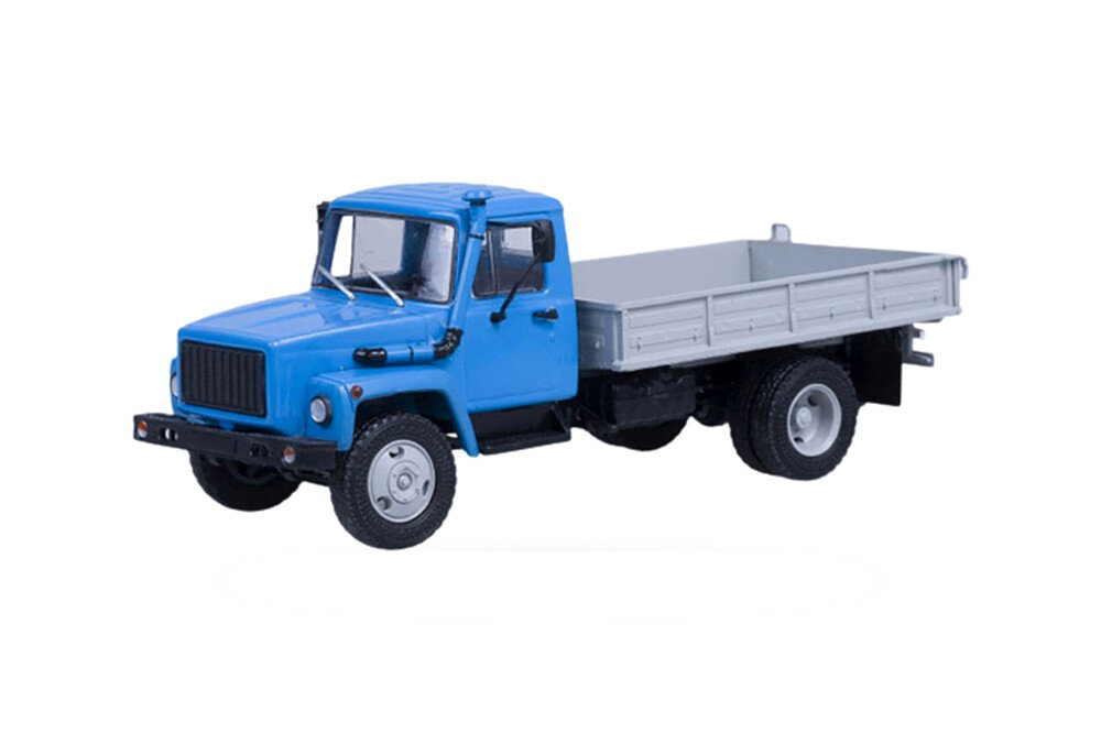 Модель коллекционная автоистория Горький 3309 (двиг. Д-245.7 diesel turbo) (синий-серый)