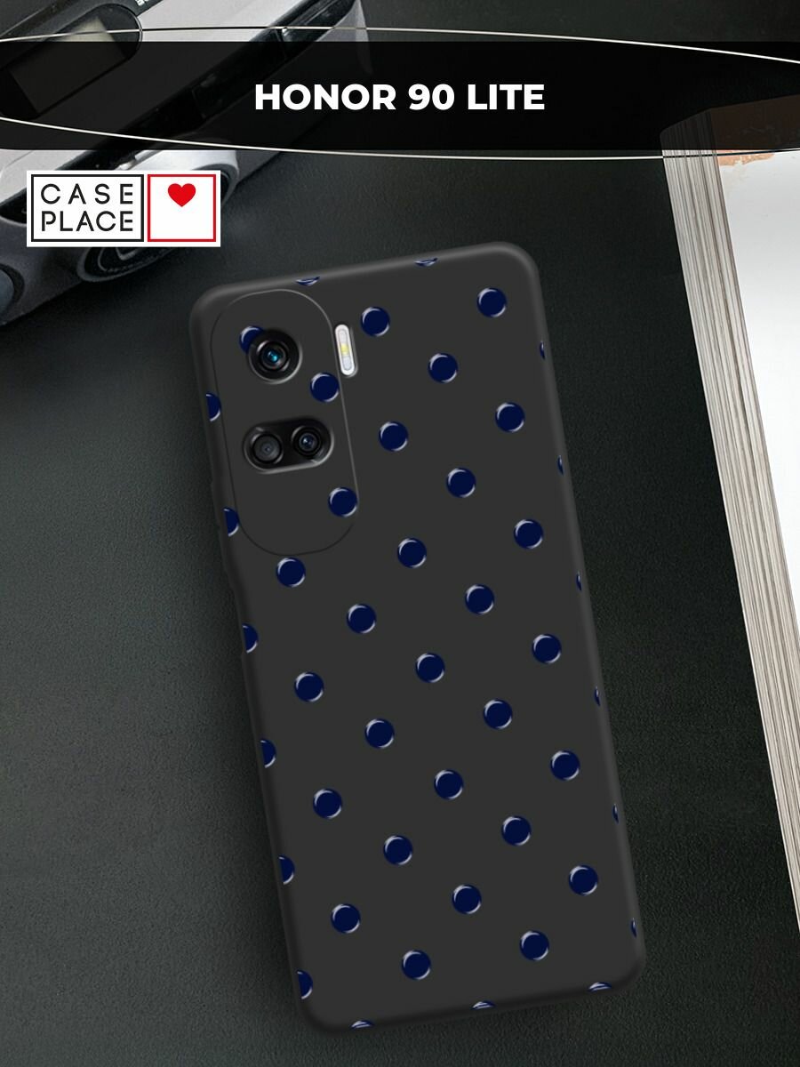 Чехол на Honor 90 Lite / Хонор 90 Лайт с принтом Узор в горошек