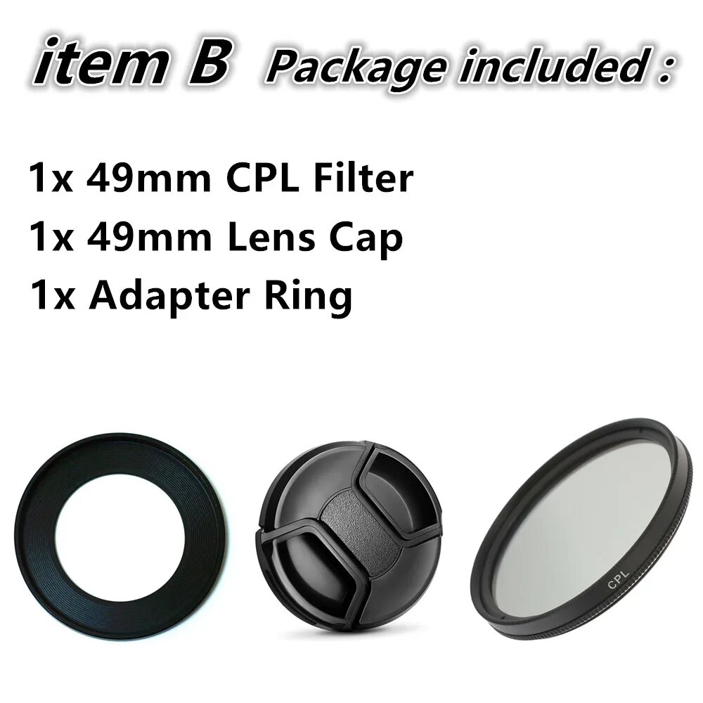 УФ-фильтр CPL для Canon Powershot G5X G7X For Canon G7X, item B